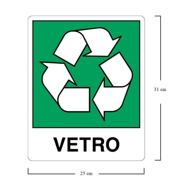 KIT 6 Cartelli adesivi per raccolta differenziata in PVC